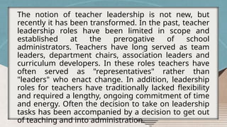 TEACHERS-AS-LEADERS, How to become a leader | PPTX | Professional ...