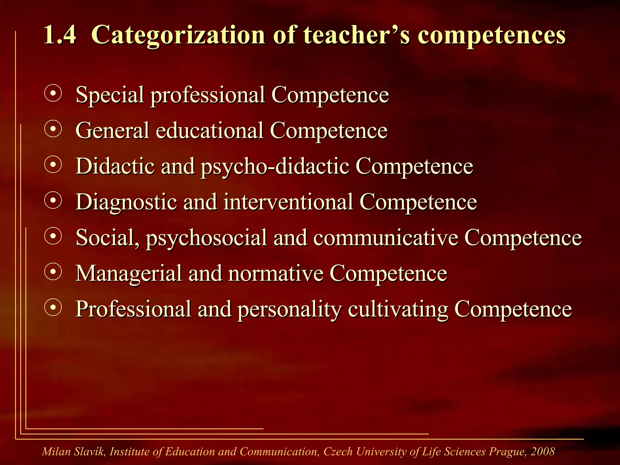 Teacher's competences | PPT