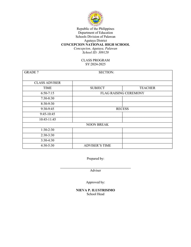 Sample Teachers programs that gives you an idea . | PDF