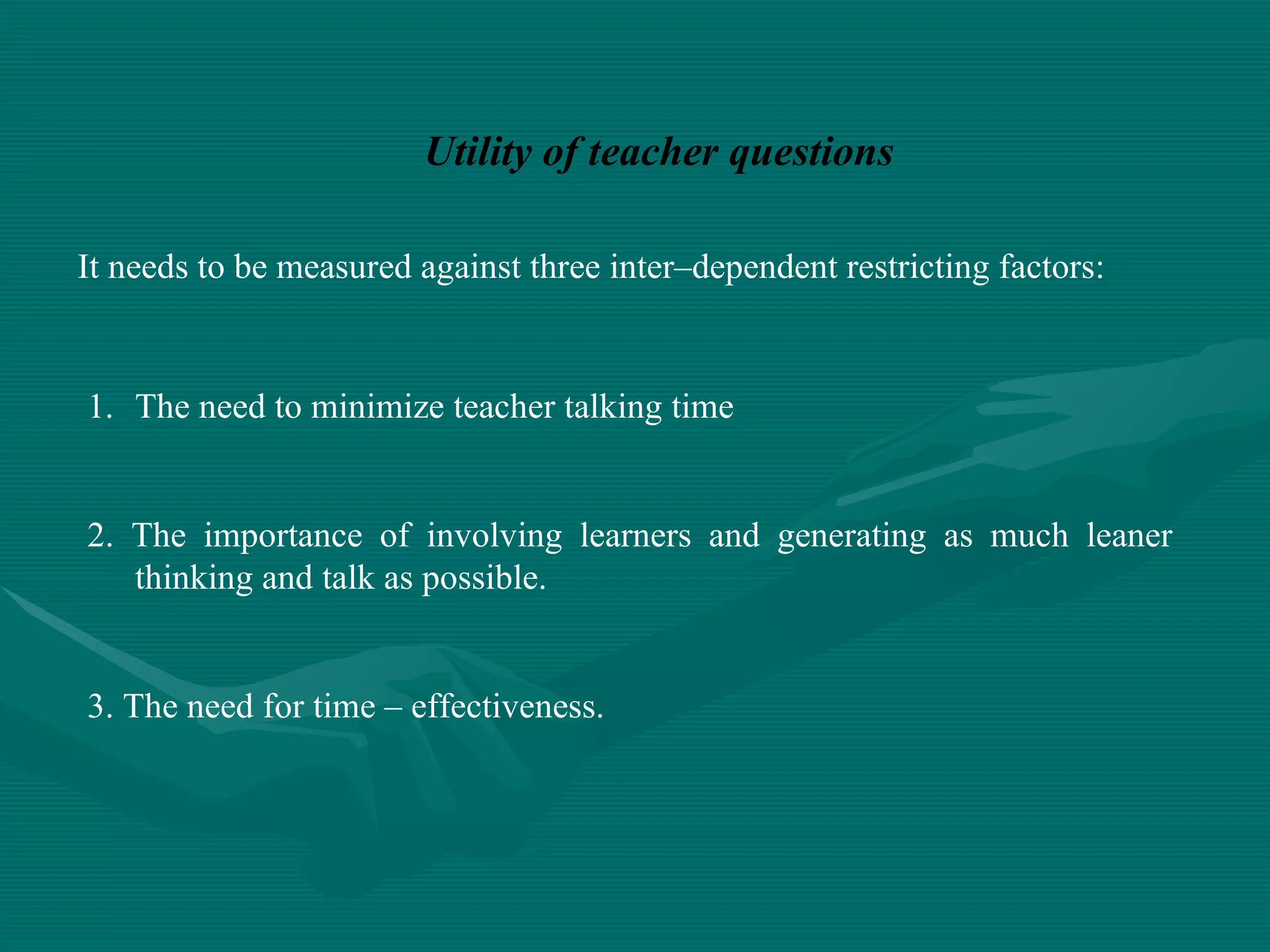 Teachers Questions | PPT | Free Download