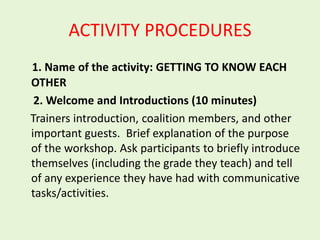 English teachers - training workshop | PPTX