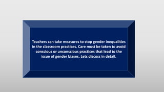 Teachers and gender equality | PPTX