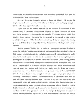 Teachers and students views on grammar presentation in the course book ...