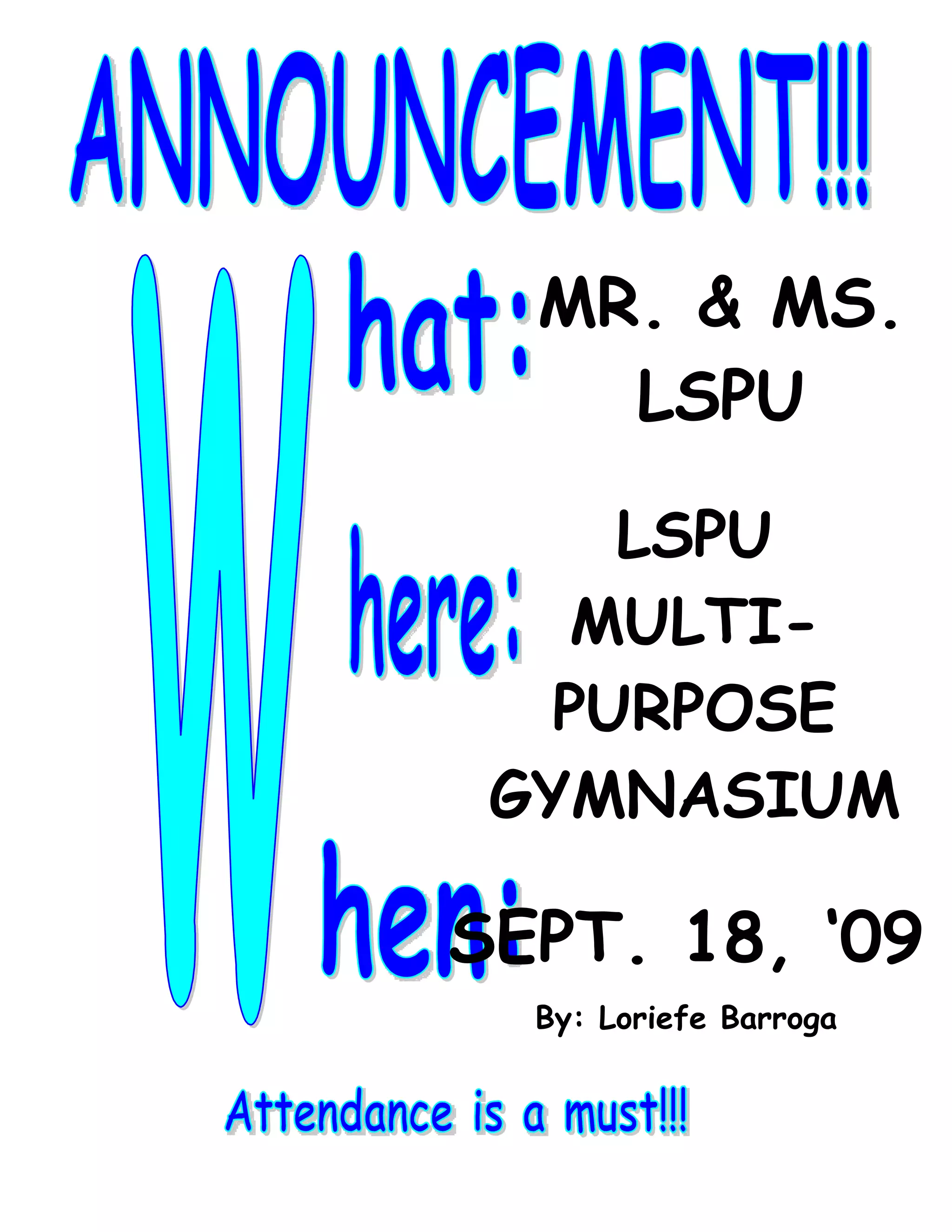 Teachers Announcement | DOC