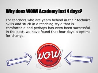 Teachers Ask: What is the WOW! Academy? | PPTX