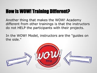 Teachers Ask: What is the WOW! Academy? | PPTX