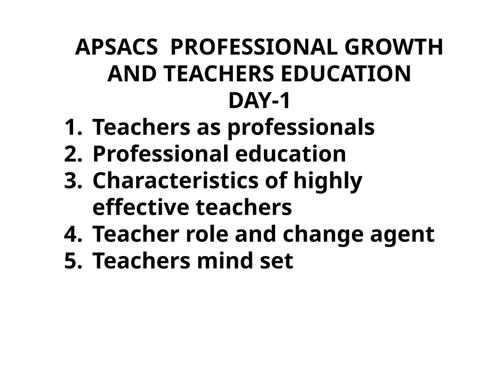 Teachers as professional facilitators of education | PPTX