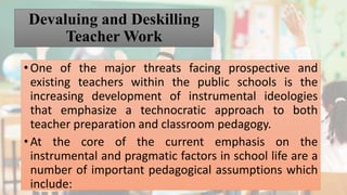 Teachers as transformative intellectuals by Henry Giroux | PPTX