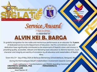 TEACHERS AWARDS AND RECOGNITION.PIMMADAYAW SIGLAT 2023 | PPTX