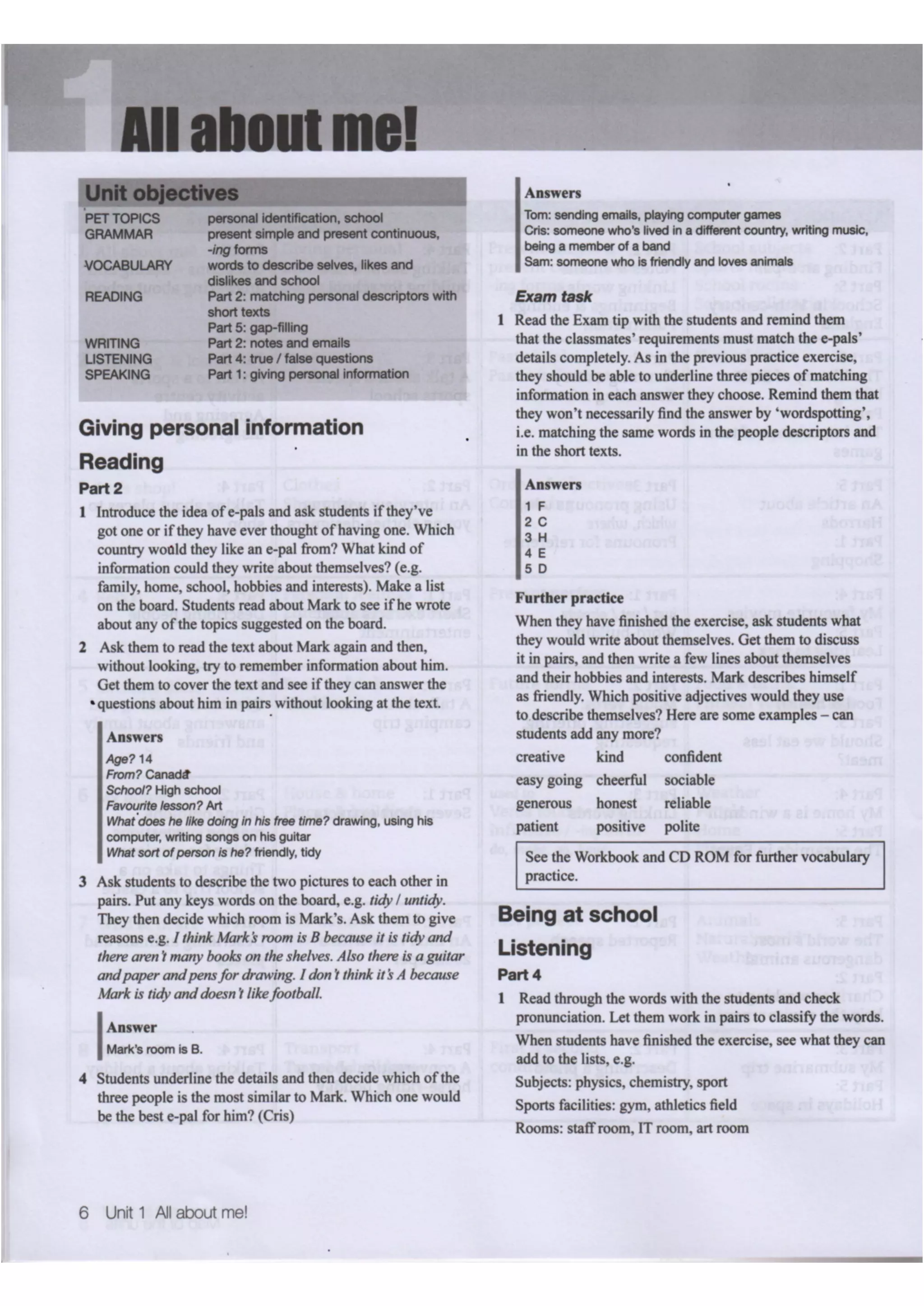 Compact PET For Schools Teacher's book | PDF