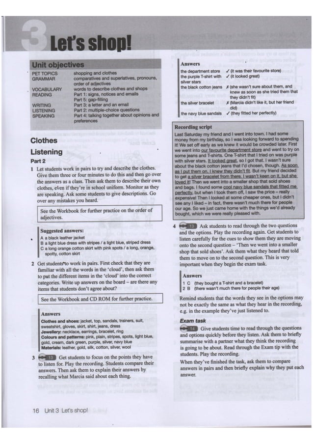 Compact PET For Schools Teacher's book | PDF | Pets