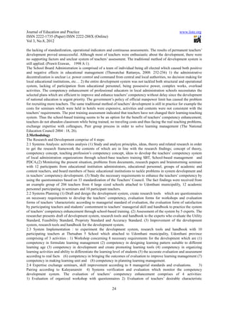 Teachers’ competency development system through school – based training ...