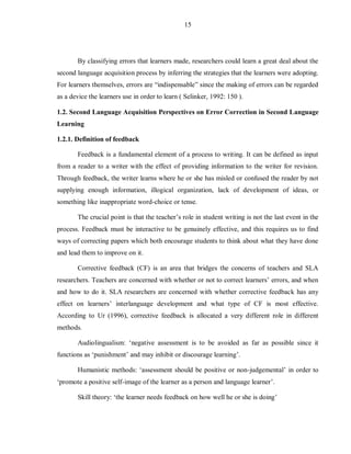 Teachers correction of written errors and students uptake.pdf | Educational Assessment | Education