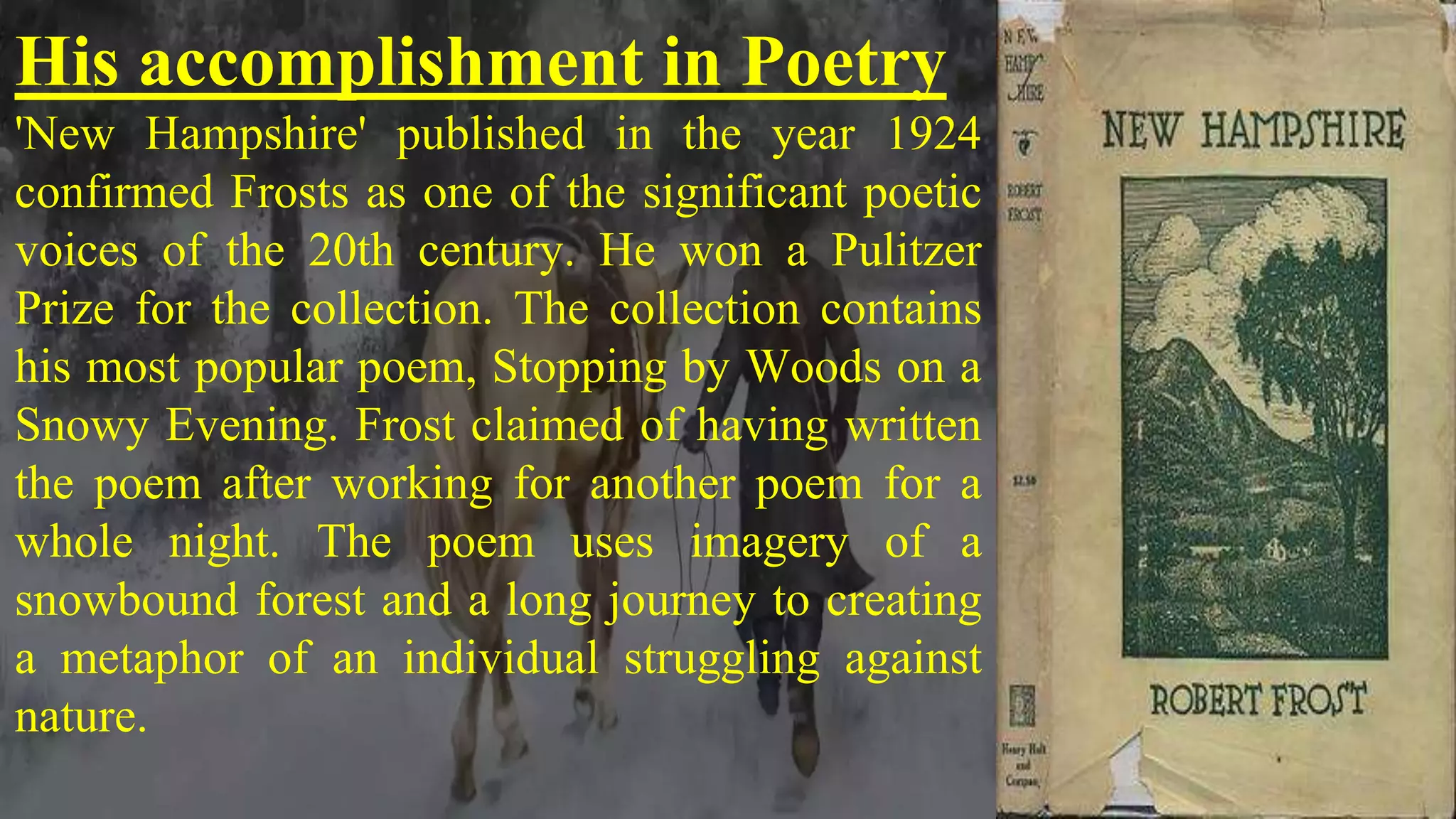 Stopping by Woods on a Snowy Evening Poem by Robert Frost | PPTX