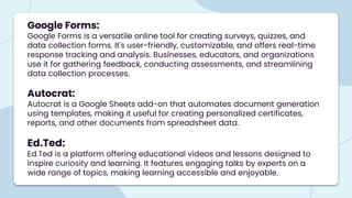 Google Forms, Autocrat & Ted. Ed Tutorial .pptx