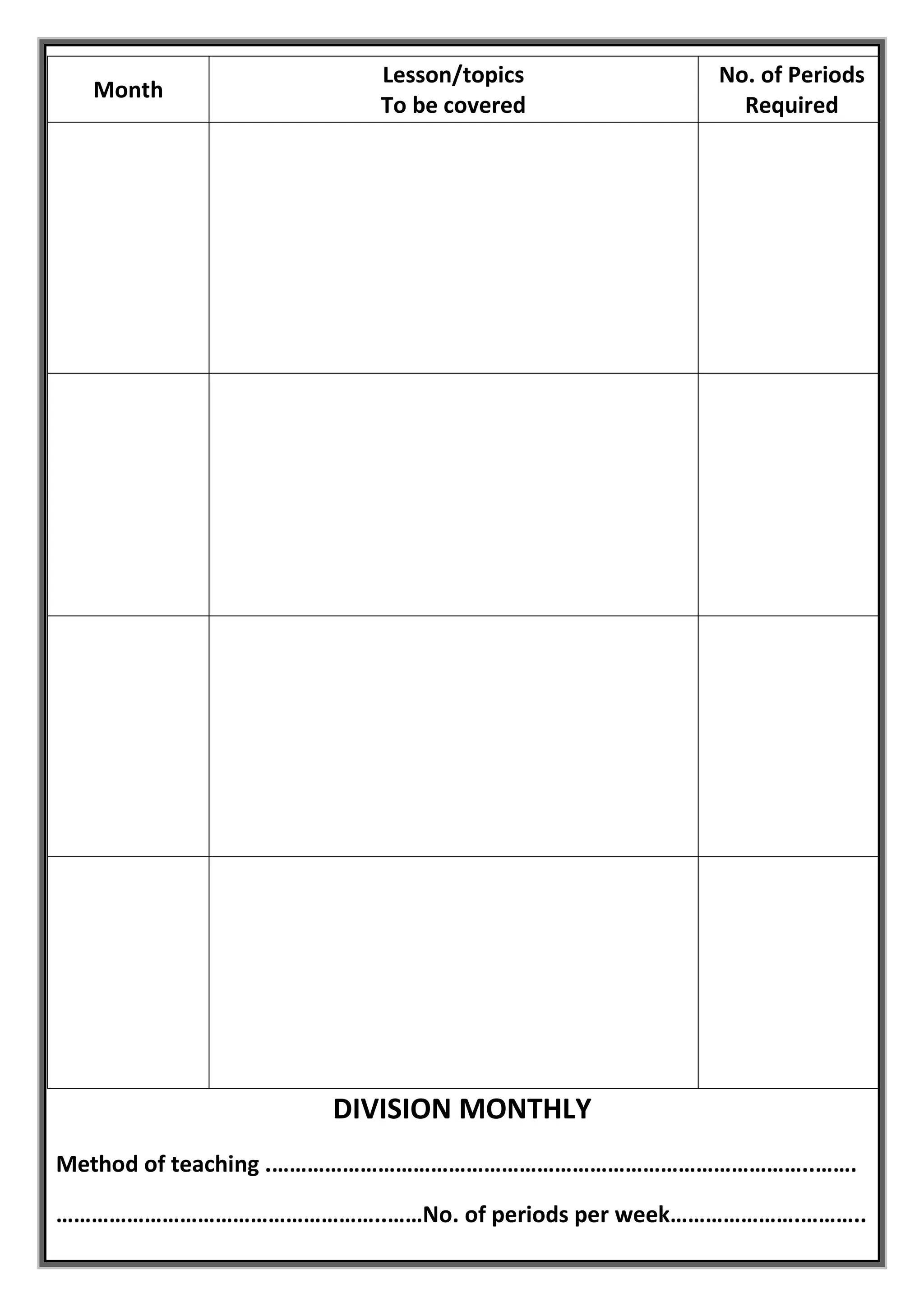 Diary for the School Teachers for Everyday Work Planning | DOCX