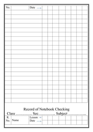 Diary for the School Teachers for Everyday Work Planning | DOCX