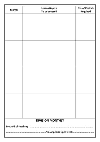 Diary for the School Teachers for Everyday Work Planning | DOCX