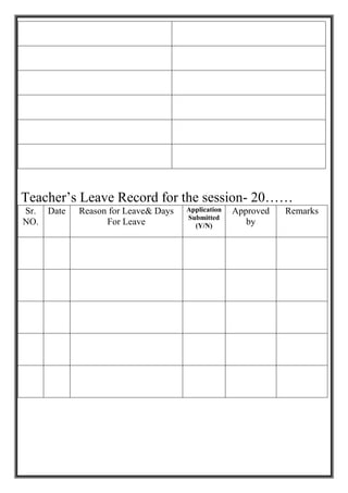 Diary for the School Teachers for Everyday Work Planning | DOCX