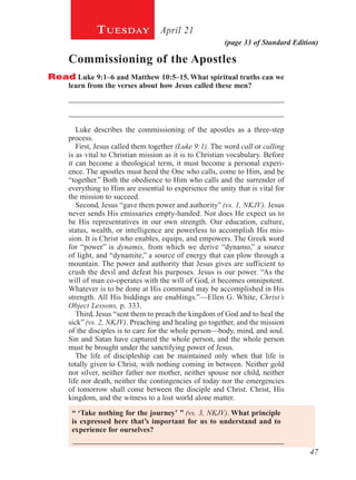 Lesson 4 | Teacher's edition | The Call to Discipleship | The Book of ...