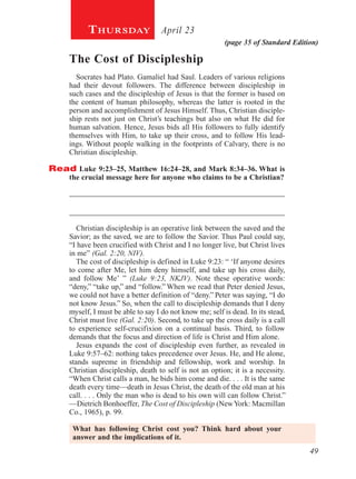 Lesson 4 | Teacher's edition | The Call to Discipleship | The Book of ...