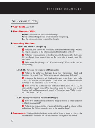 Lesson 4 | Teacher's edition | The Call to Discipleship | The Book of ...