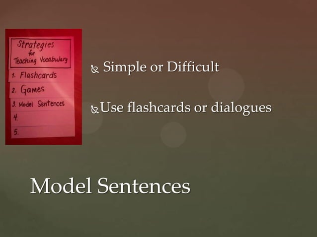 Strategies for Teaching Vocabulary | PPTX