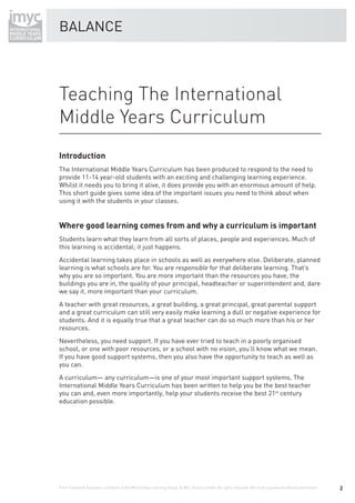 Teachers guide for the IMYC | PDF