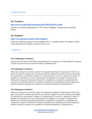 Teachers Guide: The Yellow Wallpaper | PDF