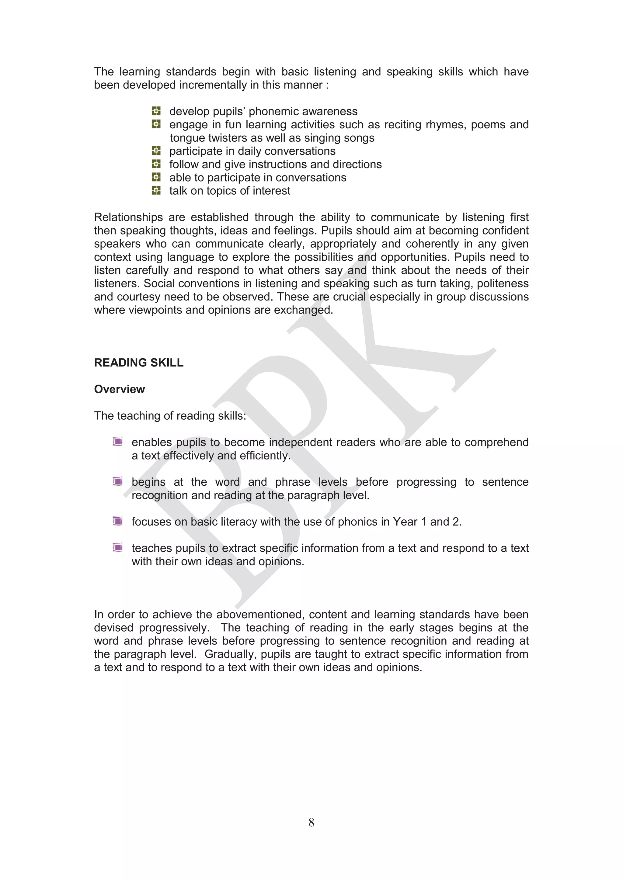 KSSR English Year 3 SK/SJK Guidebook | PDF