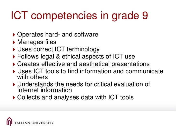 ICT competencies of teachers