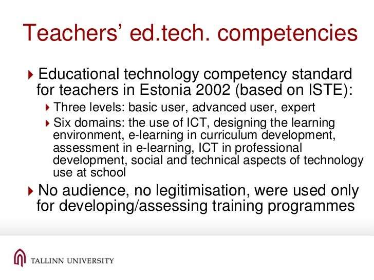 ICT competencies of teachers