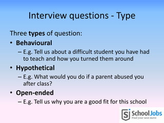 Teachers' interview skills guide | PPTX