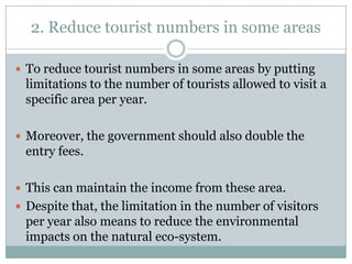 Teacher slides to reduce impact of tourism | PPTX