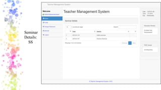 Teachers management system | PPTX