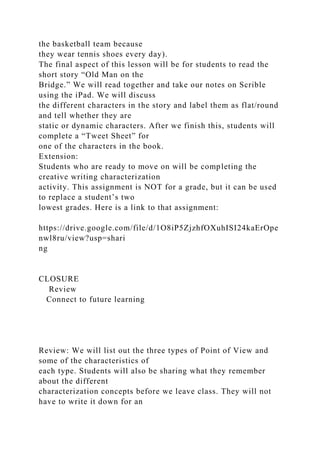 TEACHERS OF TOMORROW LESSON PLAN FORMAT NAME New Teacher .docx