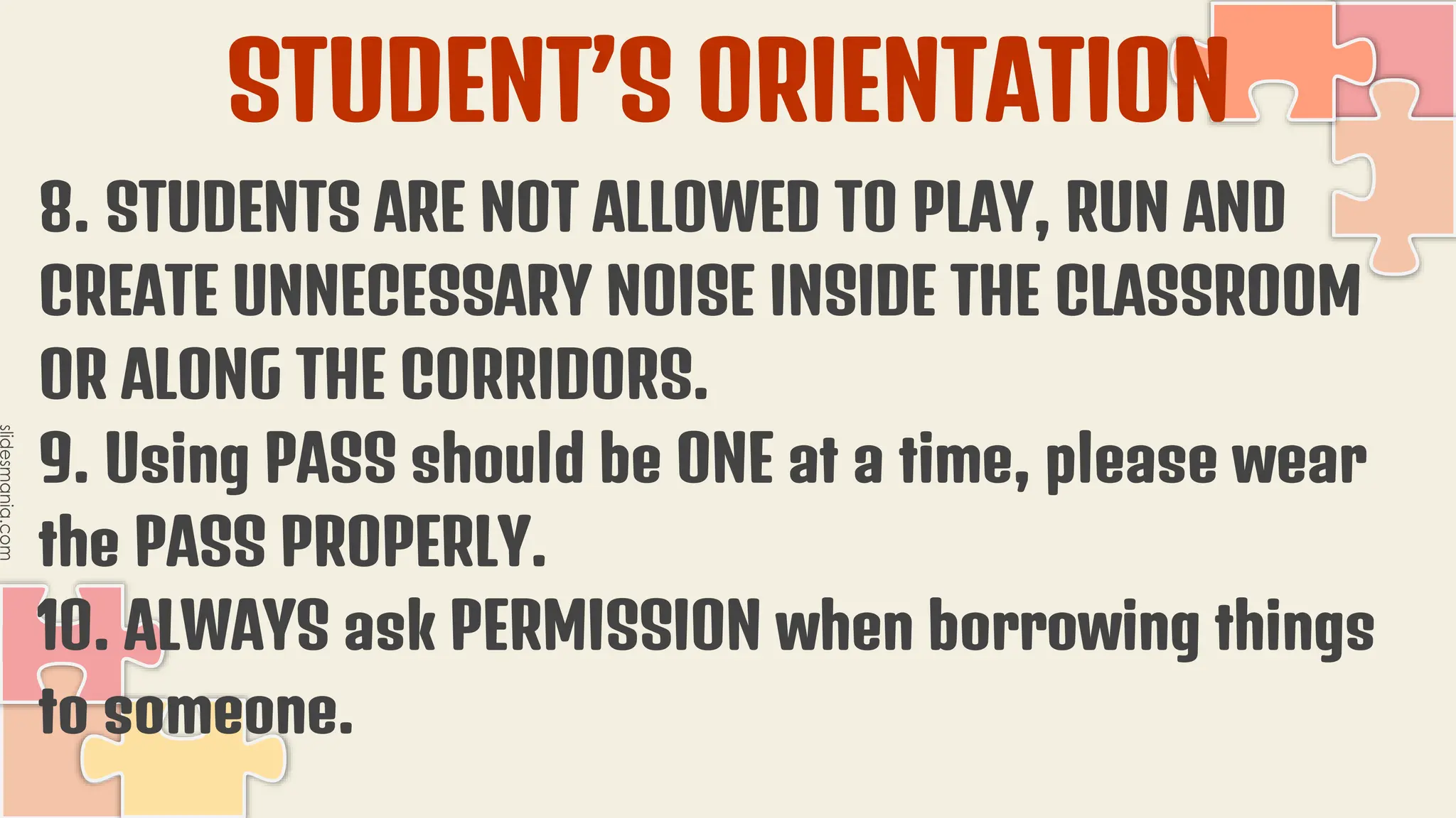 SAMPLE - TEACHERS - ORIENTATION FORMAT FOR THE CLASS OPENING | PPTX