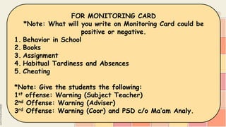 SAMPLE - TEACHERS - ORIENTATION FORMAT FOR THE CLASS OPENING | PPTX