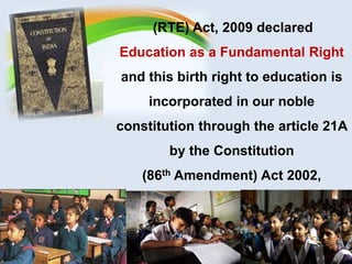 Teachers' perception of rte act and their awareness on inclusive ...