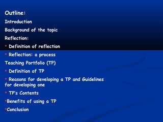 Teacher's portfolio a genius tool for professional growth | PPT