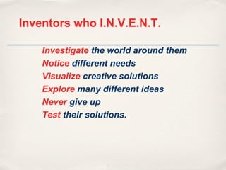 Teachers' presentation on innovations and inventions | KEY