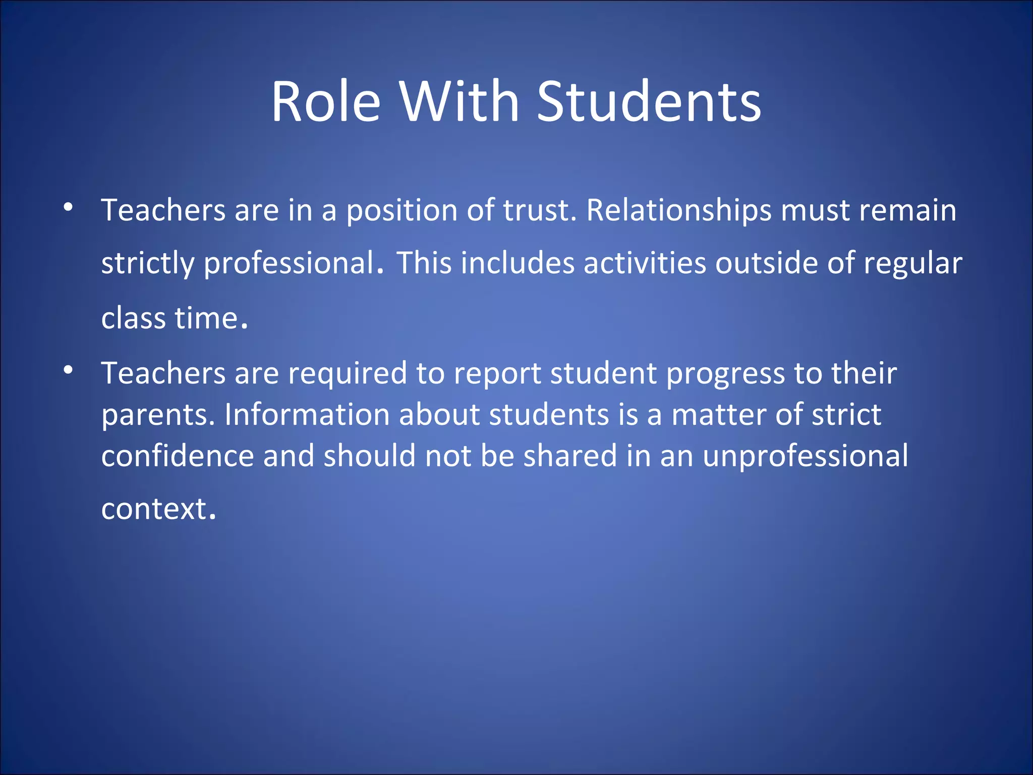 AEI - Teacher Professional Code of Conduct | PPT