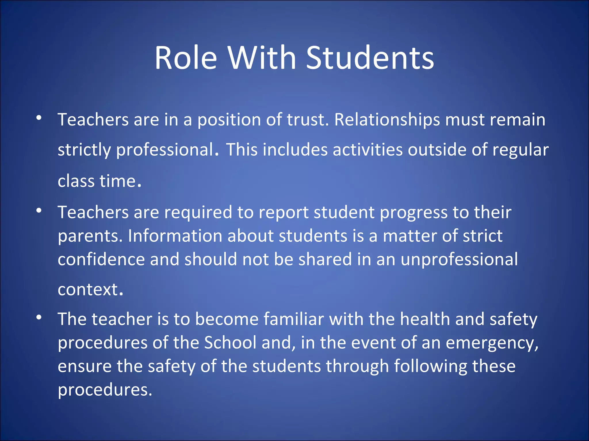 Teachers' Professional Code of Conduct | PPT