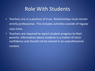 Teacher’s professional code of conduct si 2013 | PPTX