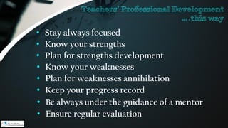 Teachers' professional development | PDF