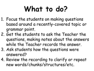 Teacher's Question Time | PPT