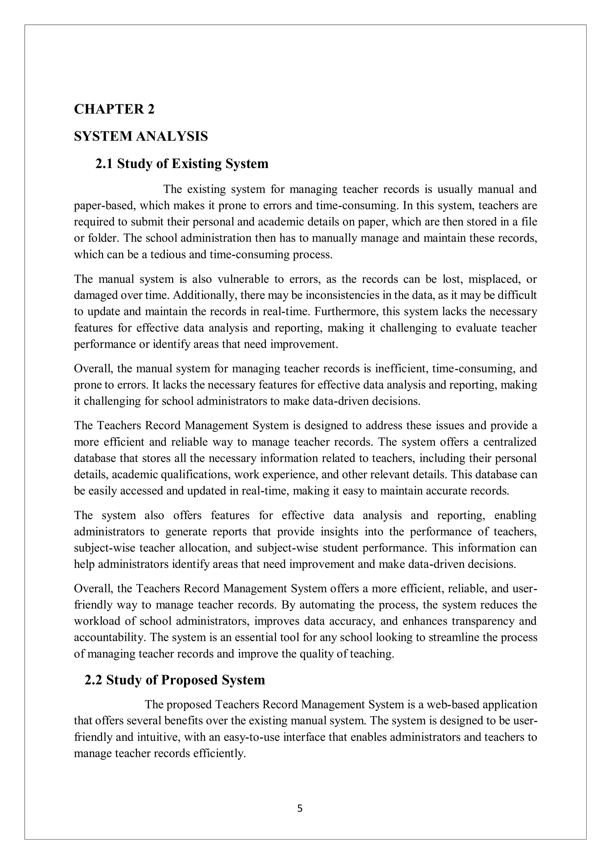 Teachers record management system project report..pdf