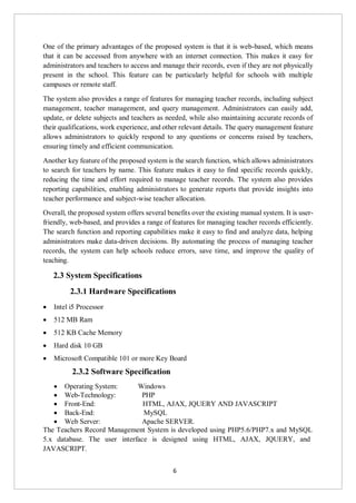 Teachers record management system project report..pdf