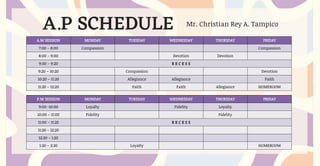 Sample - Schedule for Class and Teachers | PPT