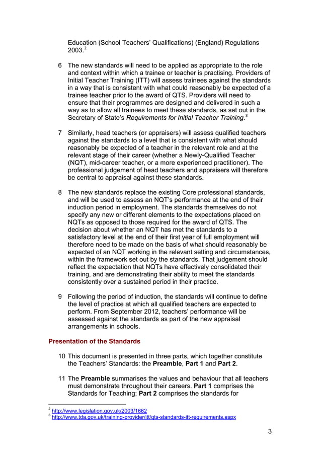 Teachers standards | PDF | Educational Assessment | Education